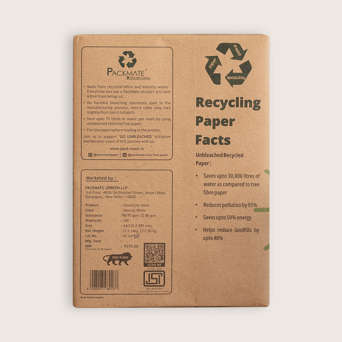 Eco Friendly Sustainable Copier Paper (Made form 100% Recycled Fibre ...