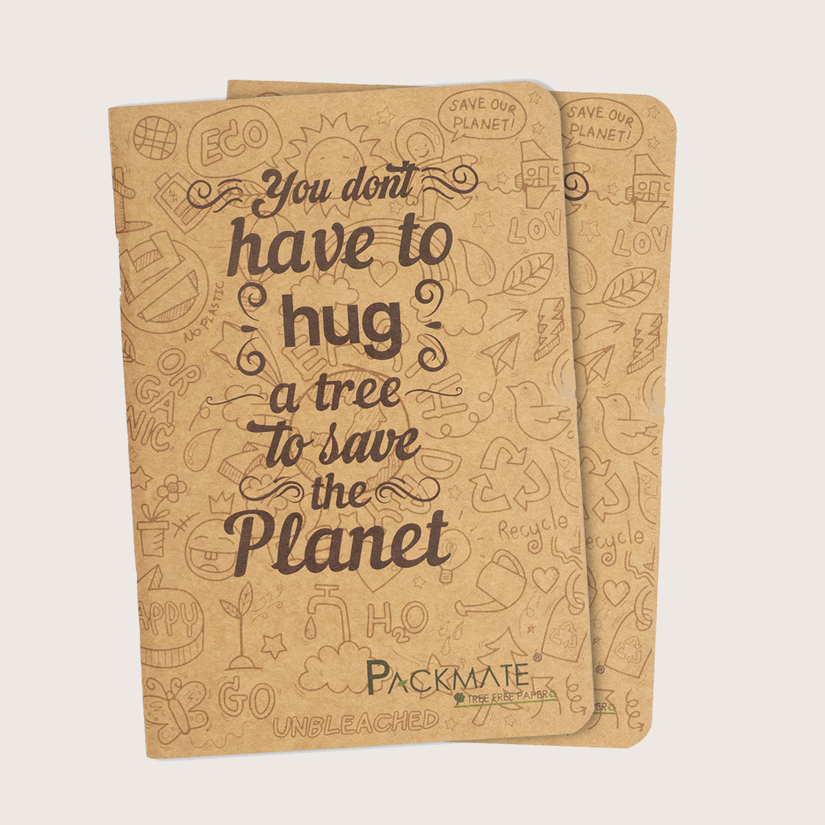 Packmate Unruled Notepad (Hug a Tree Design) - Unruled Made of 100% Re ...