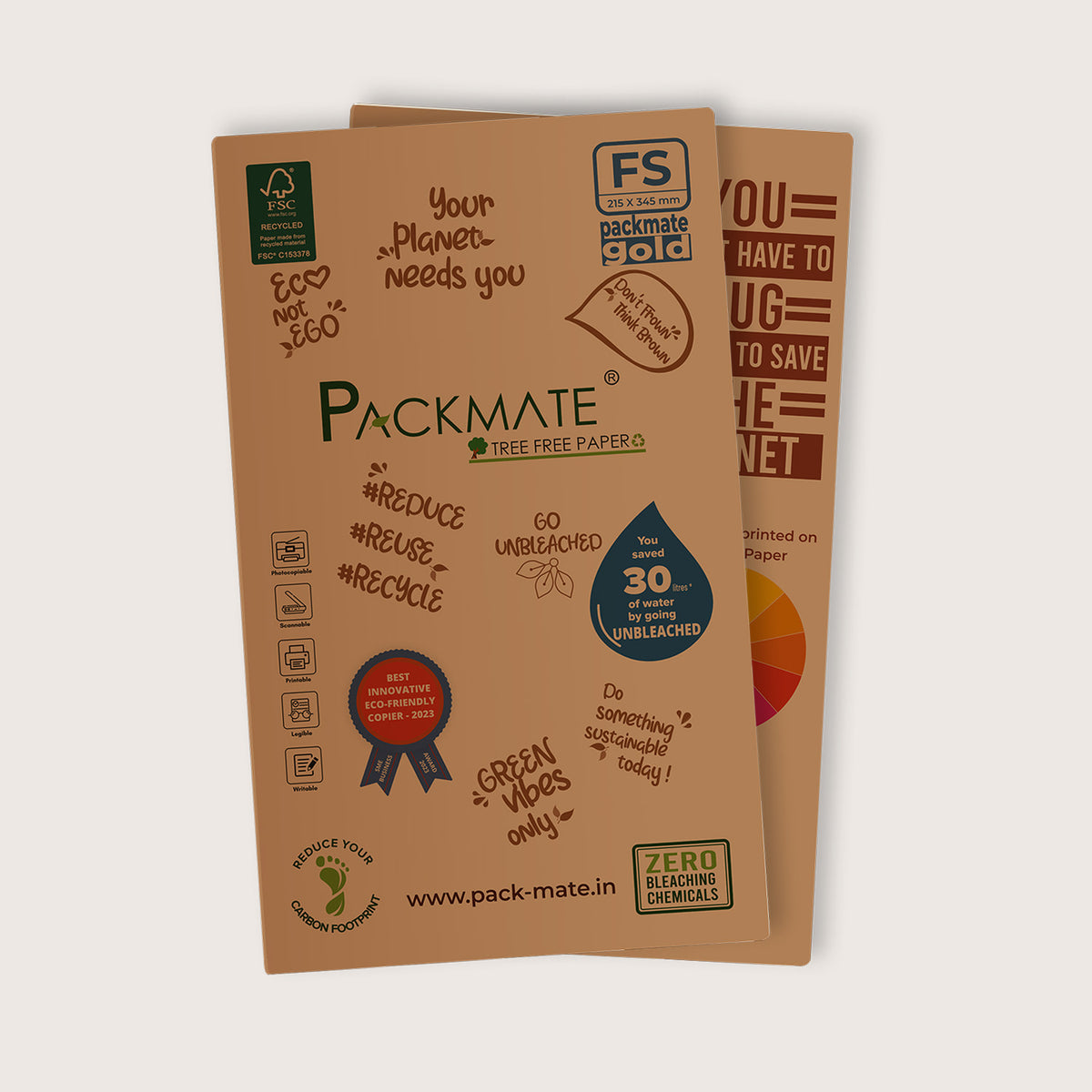 Packmate Gold Copier - FS, 1 Ream, 500 Sheet (Not Bright White) | Made ...