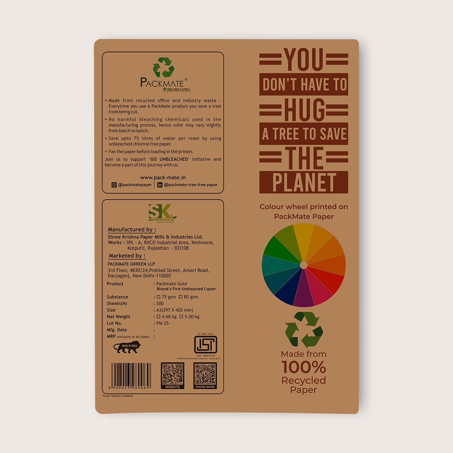 Packmate Gold Copier Paper - Recycled and Eco-Friendly – Packmate ...