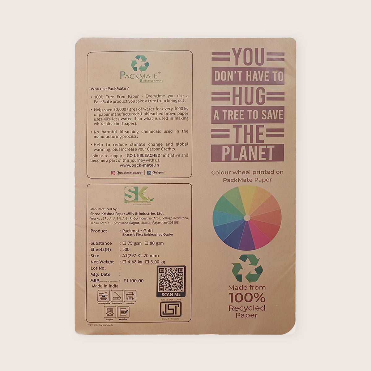 Packmate Silvercote Copier - A3, 1 Ream, 500 Sheet (Not Bright White ...