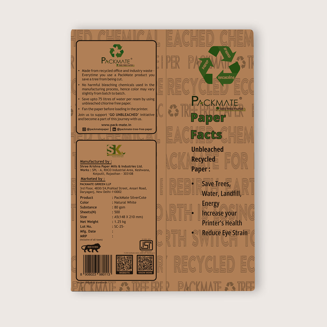 Silvercote Unbleached Copier Paper – Packmate Grreen LLP