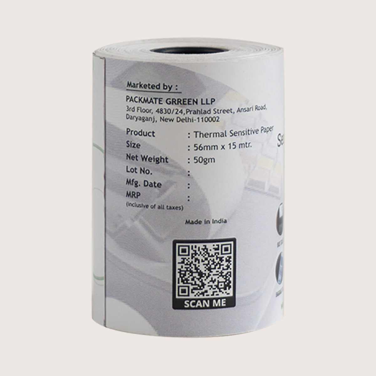Packmate Thermal paper Roll | 56mm x 15 Mtr |Pack 10 Roll – Packmate ...