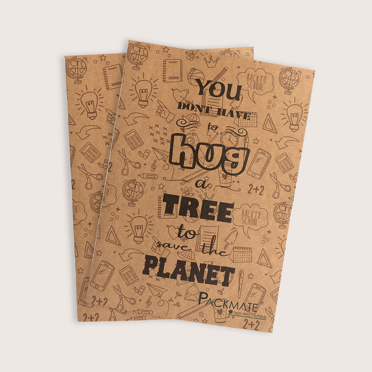 Packmate A4 Exercise Book (Hug a Tree Design)- Unruled Made of 100% Re ...